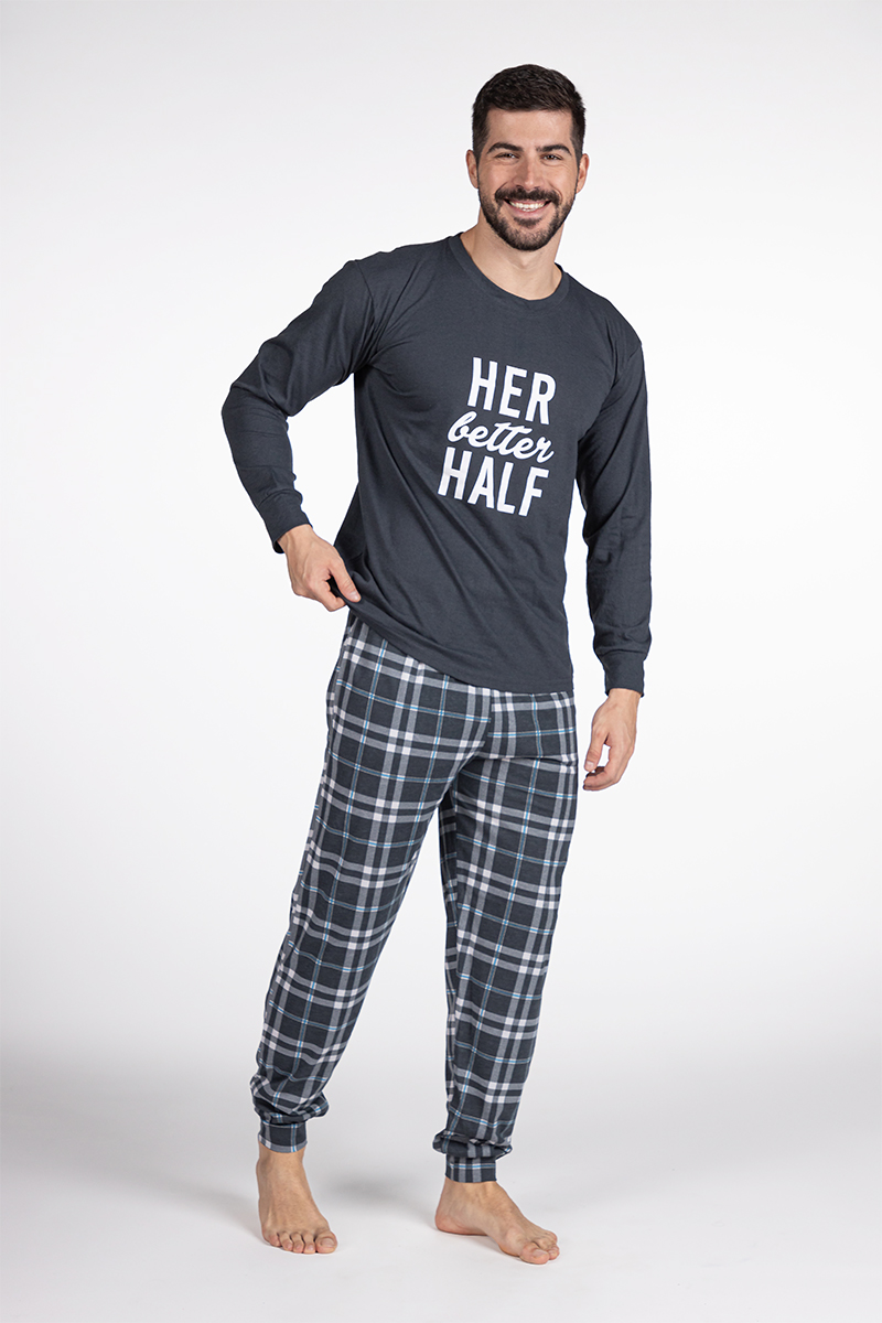 SF машки сет пижами M.PIZAMI SF HER BETTER HALF DD FW24 | Sara Fashion
